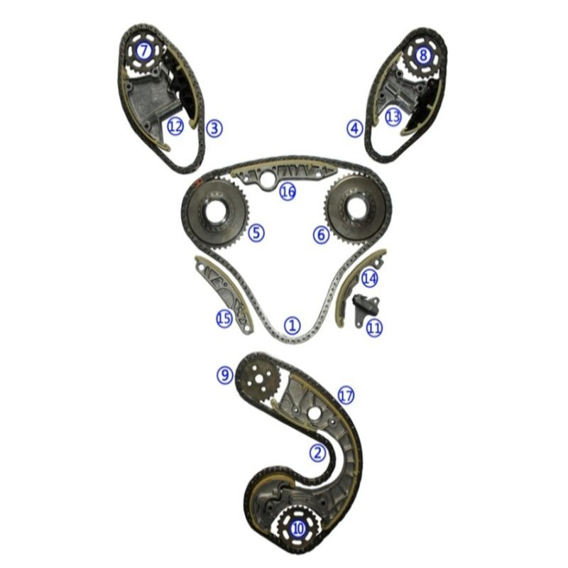 Kit de distribución cadena Audi A4 A6 A8 Q7 VW Phaeton Touareg 2.7 3.0 ...