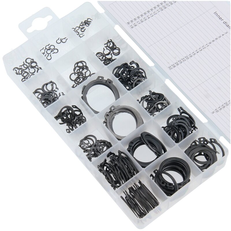 300 pcs. Außen-Seegerring Sprengring Sortiment 3-32 mm Außen ...